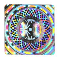 China Printed 3D Custom Hologram Silver Pvc Stickers Labels Shining Adhesive for sale