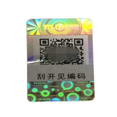 China Custom Printed 3D Hologram Silver Pvc Stickers Labels Shining Adhesive Hologram for sale