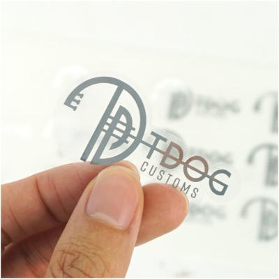 China Transparent BOPP Waterproof Hot Silver Printing Private Chemical Label Sticker Roll for sale