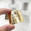 China Perfume Metal Custom Gold Private Label Brand Aluminum Metal Logo Sticker for sale