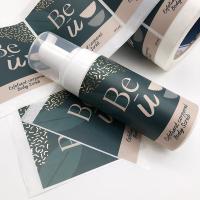 China Waterproof Adhesive Lotion Private Labels For Plastic Bottles Cosmetic Stickers Labels Printing for sale