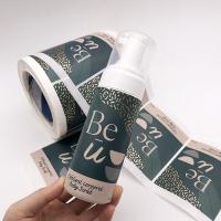 China Waterproof Adhesive Lotion Private Labels For Plastic Bottles Cosmetic Stickers Labels Printing for sale