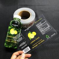 China Custom Vinyl Clear Transparent Label Sticker Matte Beverage Water Juice for sale