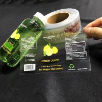 China Custom Vinyl Clear Transparent Label Sticker Matte Beverage Water Juice for sale