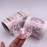 China Vinyl Waterproof Clear Label Hot Stamping Gold Foil Adhesive for sale