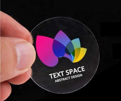 China Vinyl Transparent Clear Round Sticker Label Personalized Printable for sale