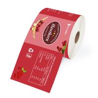 China PP PE Custom Waterproof PET Paper Self Adhesive Jam Jar Food Bottle Label Sticker Rolls for sale