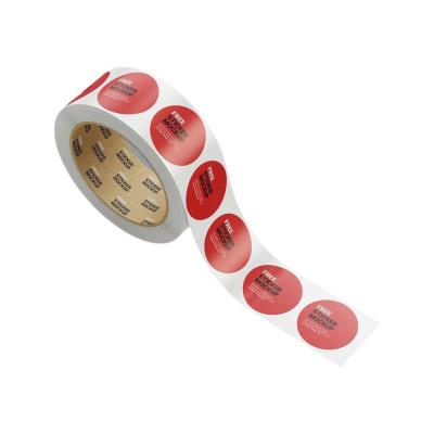China Printed Custom Waterproof Logo Packaging Label Roll Vinyl Food Sticker Label for sale
