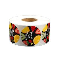 China Printed Vinyl CMYK Rolls Self Adhesive Fruit Packaged Food Labels Customized for sale