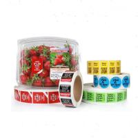 China Custom Printing Food Label Sticker For Supermarket Fruit Waterproof Sticker for sale