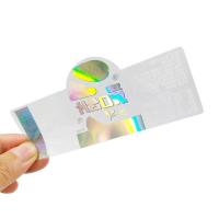 China Gold Foil Self Adhesive Label Holographic Transparent Food Bottle Roll for sale