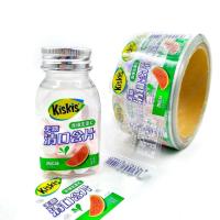 China Gold Foil Self Adhesive Label Holographic Transparent Food Bottle Roll for sale