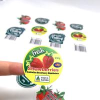 China Custom Die Cut Vinyl Stickers For Printing Fruit Packaging Self Adhesive for sale