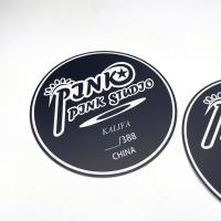 China Waterproof Self Adhesive Die Cut Sticker Custom Round Black for sale