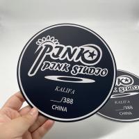 China Waterproof Self Adhesive Die Cut Sticker Custom Round Black for sale