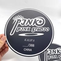 China Waterproof Self Adhesive Die Cut Sticker Custom Round Black for sale