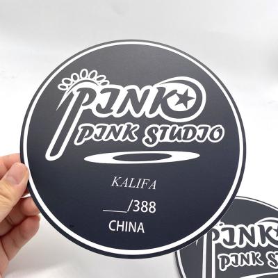 China Waterproof Self Adhesive Die Cut Sticker Custom Round Black for sale