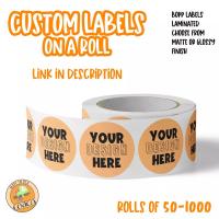 China Self Adhesive Vinyl Round Waterproof Sticker Roll Paper Private Design Product Labels for sale