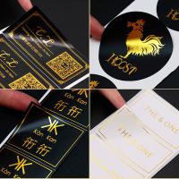 China Custom Sticker Paper Round Labels Logo Printed Vinyl Gold Hot Stamping Sticker for sale