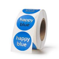China CMYK / Pantone Color Round Sticker Labels Waterproof Printing Logo Vinyl Adhesive Sticker for sale