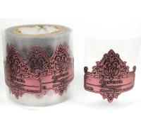 China Elegant Personalised Wine Stickers Printing Embossed Copper Aluminum for sale