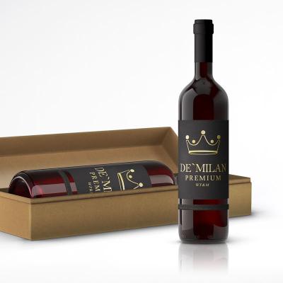 China Whiskey 750ml Wine Sticker Labels Custom Pantone color Red Wine Sticker for sale