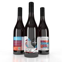 China Custom Adhesive Wine Bottle Sticker Label Personalized Black Wine Sticker Labels for sale