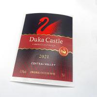 China Waterproof Wine Bottle Sticker Labels Custom Embossed Logo for sale