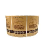 China Embossed Aluminum Foil Wine Sticker Labels Custom Adhesive Metal for sale