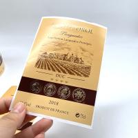 China Embossed Aluminum Foil Wine Sticker Labels Custom Adhesive Metal for sale