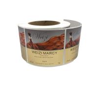 China Textured Paper Wine Bottle Label Glossy / Matte Varnishing Customized for sale