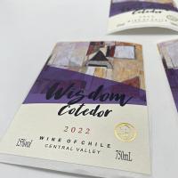 China Customized Logo Printing Self Adhesive Wine Sticker Labels Luxury Waterproof Vinyl Inkjet for sale