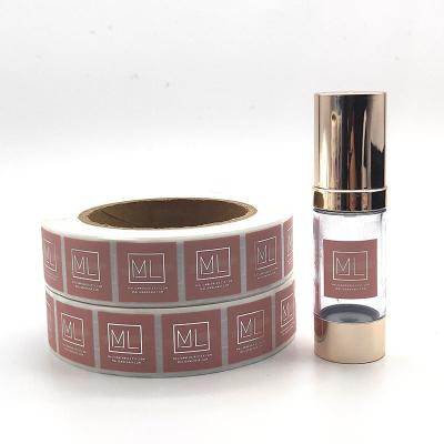 China Glossy Custom Print Waterproof Cosmetic Roll Label Sticker For Plastic Bottle for sale