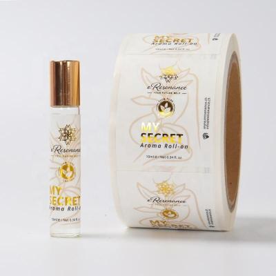 China Perfume Adhesive Waterproof Sticker For Shampoo Bodywash Bottle for sale