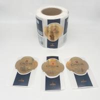 China 300dpi Wine Bottle Black Label Sticker With Custom Size Matte Vanishing for sale
