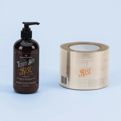 China Waterproof Custom Cosmetic Plastic Bottle Label Sticker Print Skincare For PET Lotion Bottle for sale
