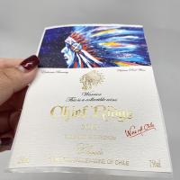 China Plastic Vinyl PVC Adhesive Wine Bottle Labels Waterproof Custom Printed Logo Roll for sale
