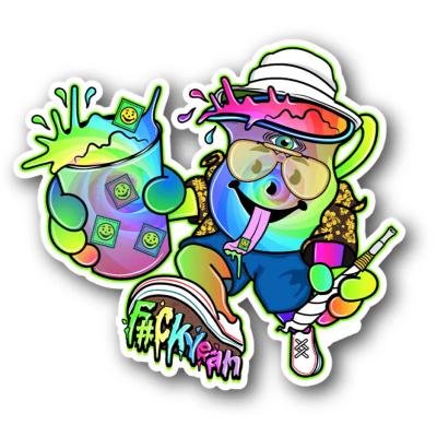China Waterproof Die Cut Sticker Labels Cartoon PVC Vinyl Anime Sticker OEM ODM for sale