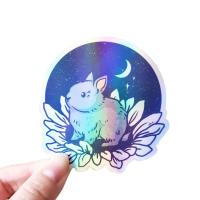 China Vinyl Laser Custom Holographic Sticker CMYK Color Die Cut Sticker Labels for sale