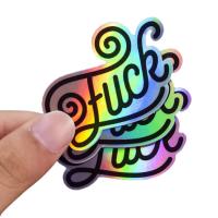 China Vinyl Laser Custom Holographic Sticker CMYK Color Die Cut Sticker Labels for sale