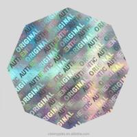 China Custom Design Original Authentic Hologram Sticker CMYK Color Self Adhesive for sale