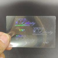 China Custom Transparent Hologram Overlay Stickers Holographic Sticker For ID Card for sale