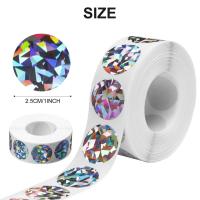 China Round Hologram Holographic Sticker DIY Glitter Silver Hologram Sticker for sale