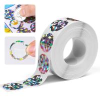 China Round Hologram Holographic Sticker DIY Glitter Silver Hologram Sticker for sale