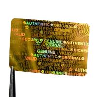 China Anti Fake Logo Printing 3D Holographic Security Label Card Laser Hologram Sticker for sale