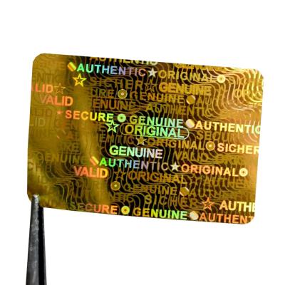 China Anti Fake Logo Printing 3D Holographic Security Label Card Laser Hologram Sticker for sale