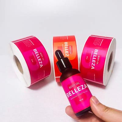China Custom Printing Vinyl Bottle Stickers Cosmetic Bottle Packaging Product Labels for sale