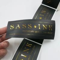 China White Black Cosmetic Bottle Labels Adhesive Roll Gold Foil Vinyl Paper for sale