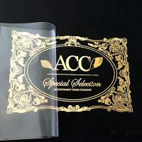 China Custom Printing Logo UV Transfer Sticker Gold Foil Self Adhesive 3D Metal Sticker for sale