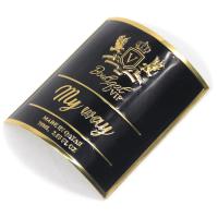 China Custom Essential Oil 3D Metal Stickers Embossed Perfume Bottle Sticker for sale
